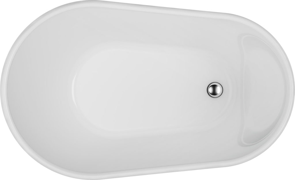 Cosmo Freestanding Bath with Integrated Overflow White