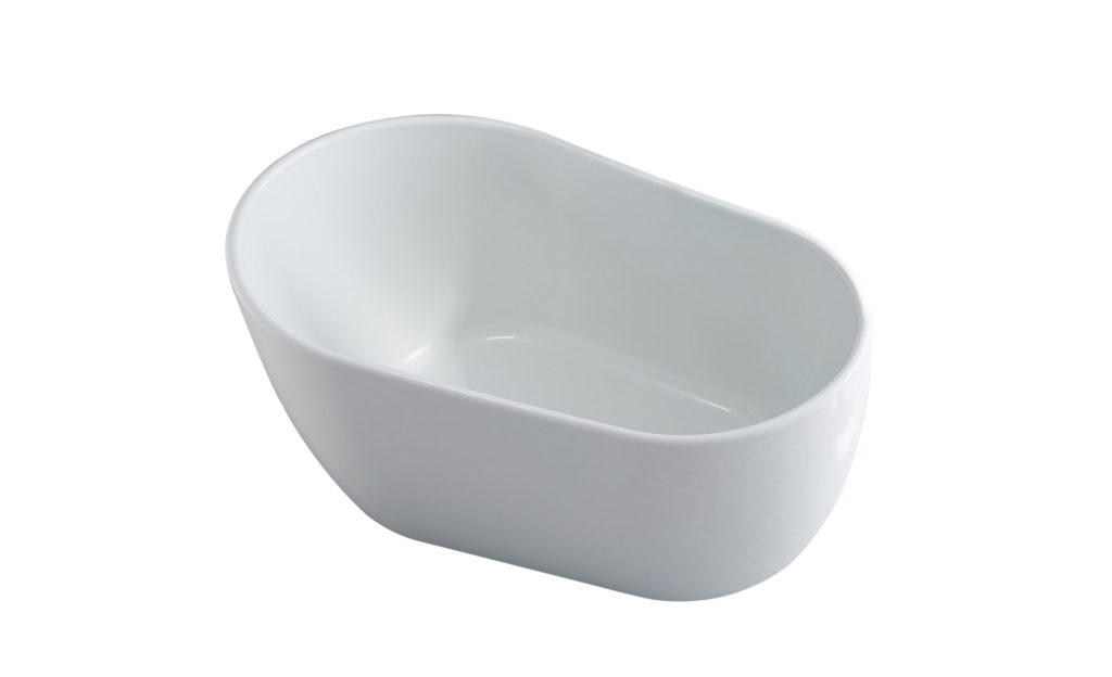 Cosmo Freestanding Bath with Integrated Overflow White