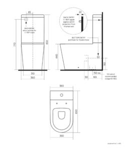 Modia Wall Faced Toilet Suite with Classic Seat