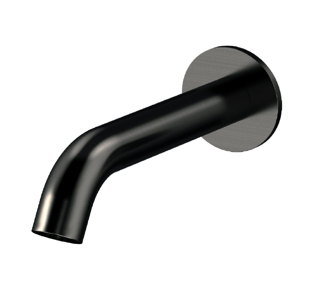 Axus Round Wall Mounted Spout 150mm Spout Brushed Iron